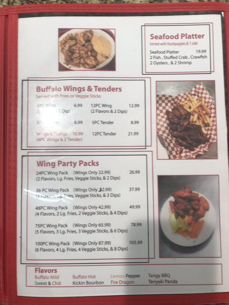 Menu at Buffalo Bell restaurant, Longview