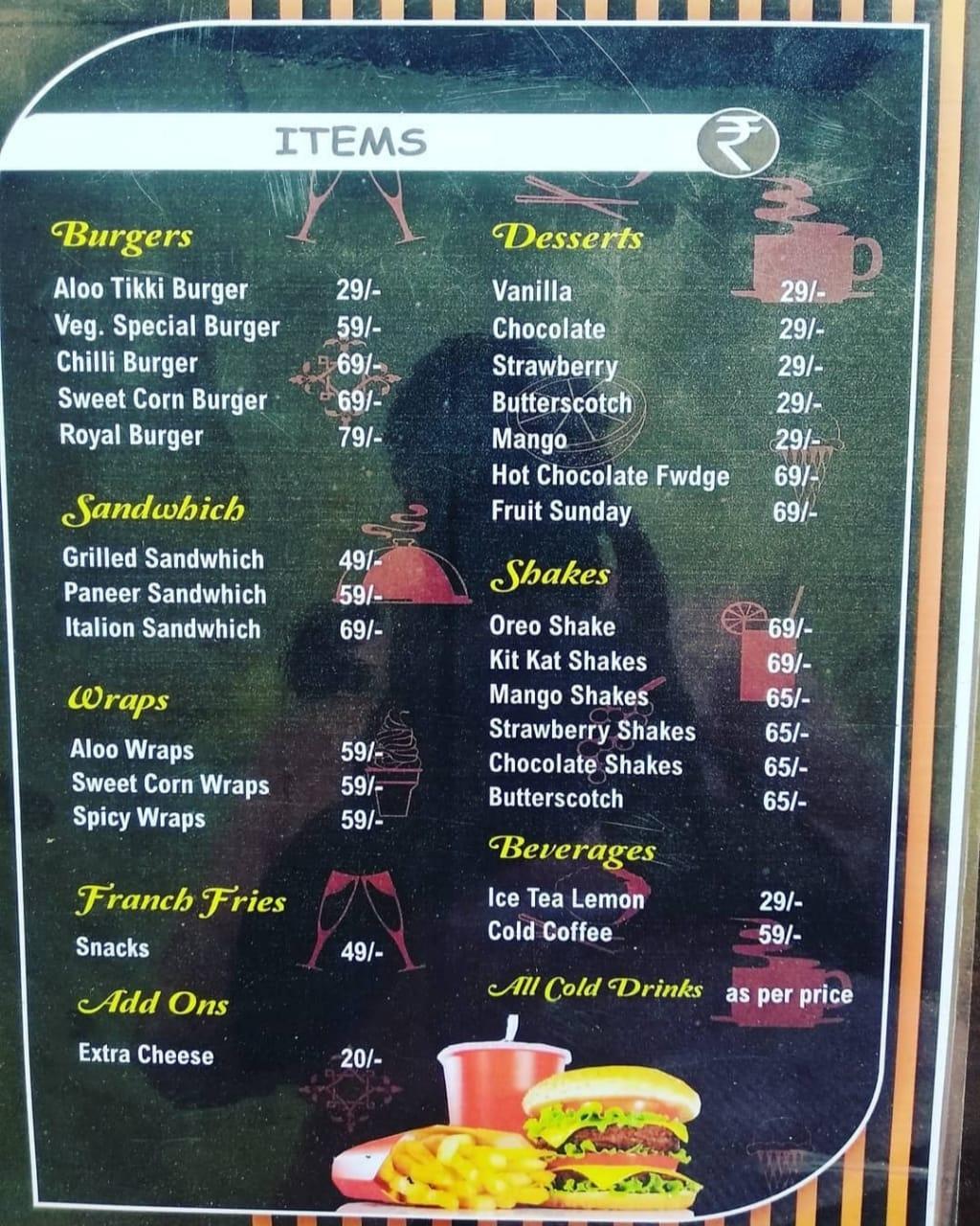 Menu at ROYAL BURGER, Jind