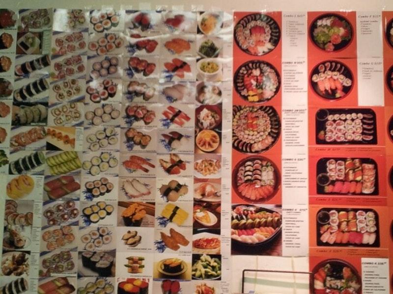 Menu at Sushi Taiyo restaurant, Montreal, Rue de Verdun