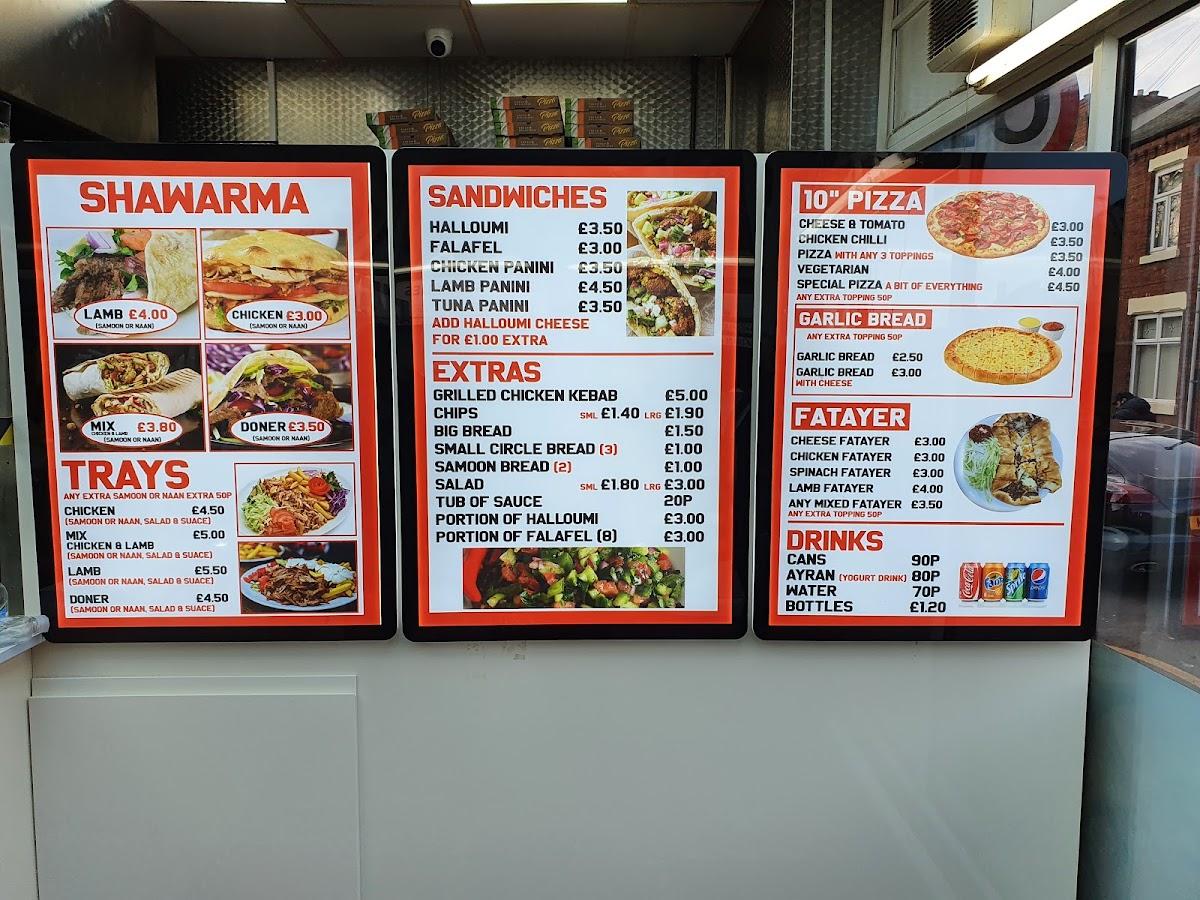 Menu at Levenshulme Bakery, Manchester, 842 Stockport Rd