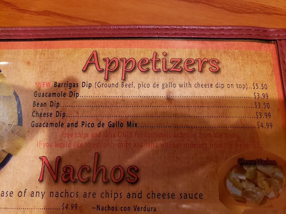 Menu at Barrigas Grill, Reform