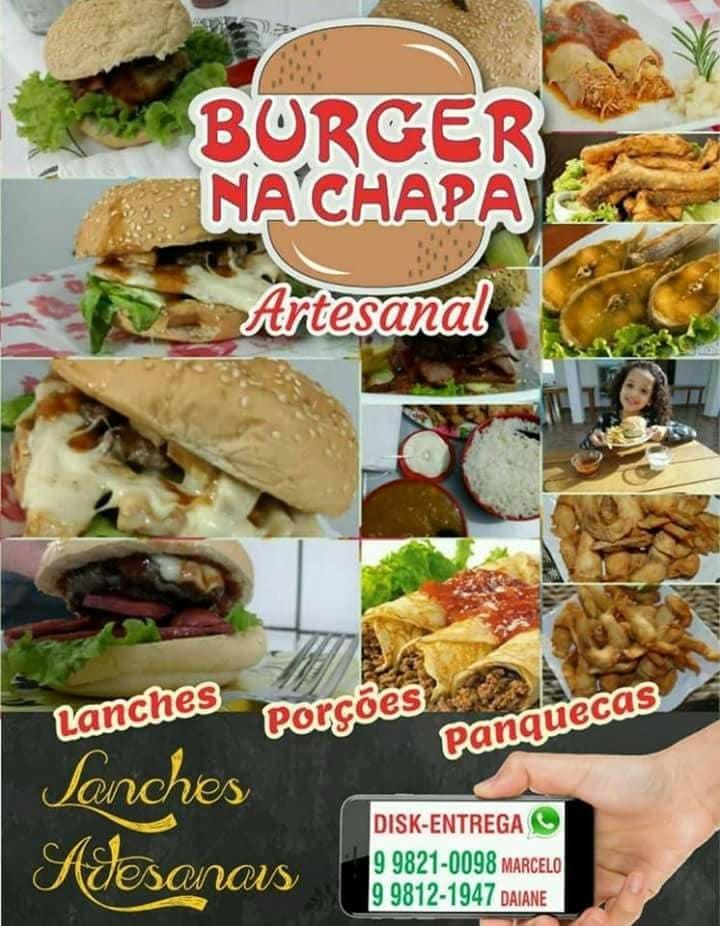 Menu em Burger na chapa restaurante, Cruzeiro do Oeste, R. Joaquim ...