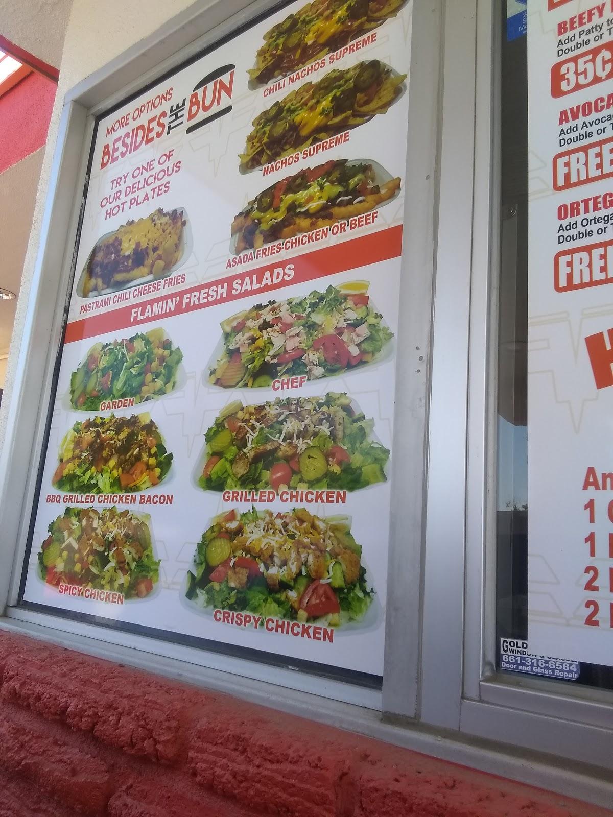 Menu at Flame ‘N Freeze restaurant, Bakersfield