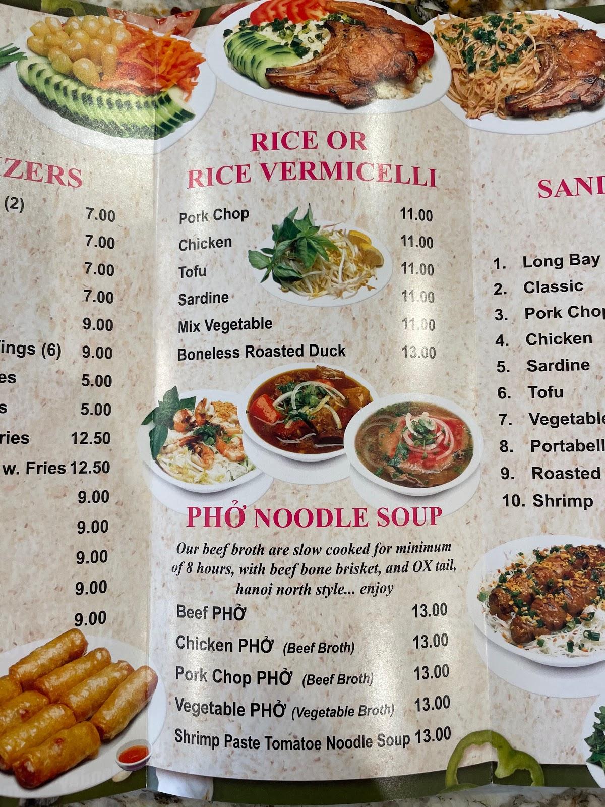 Menu at Ha Long Bay - Vietnamese Sandwiches pub & bar, New Hyde Park