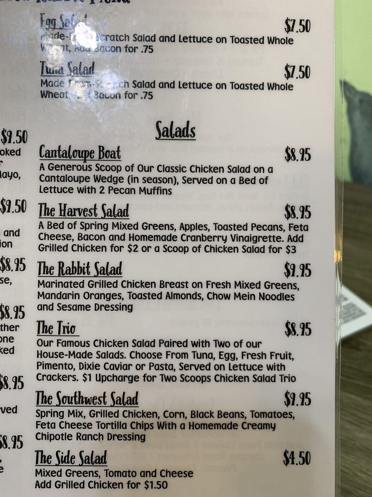 Menu at Three Earred Rabbit desserts, Trussville