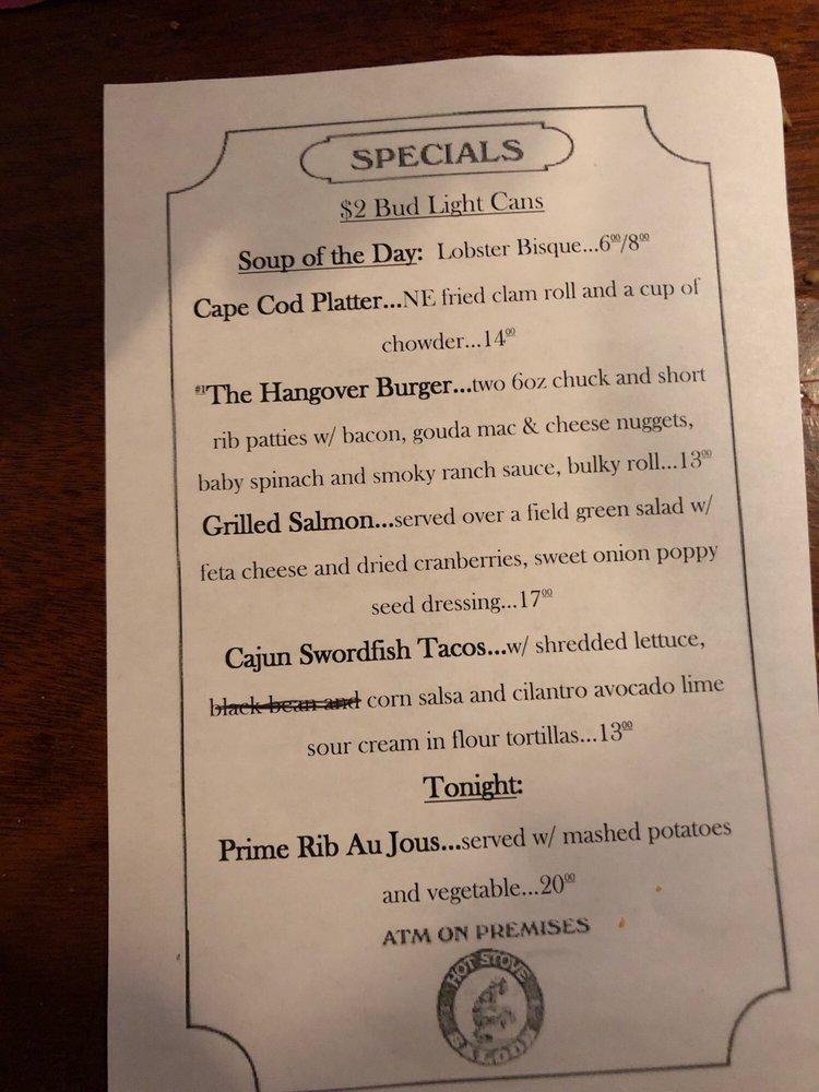 Menu at Hot Stove Saloon pub & bar, Harwich