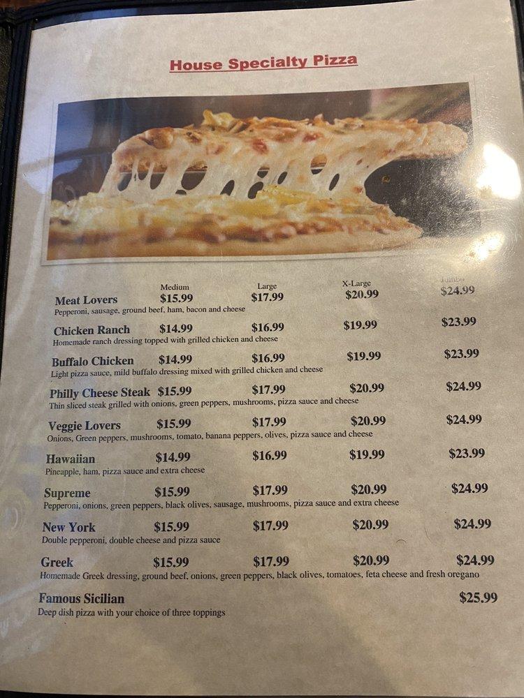 Menu at Ryan's Famous Pizza & Subs pizzeria, Beaufort
