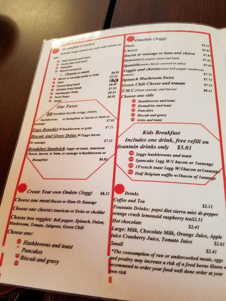 Menu at Breakfast Stop Family Restaurant, Tucson, E 22nd St