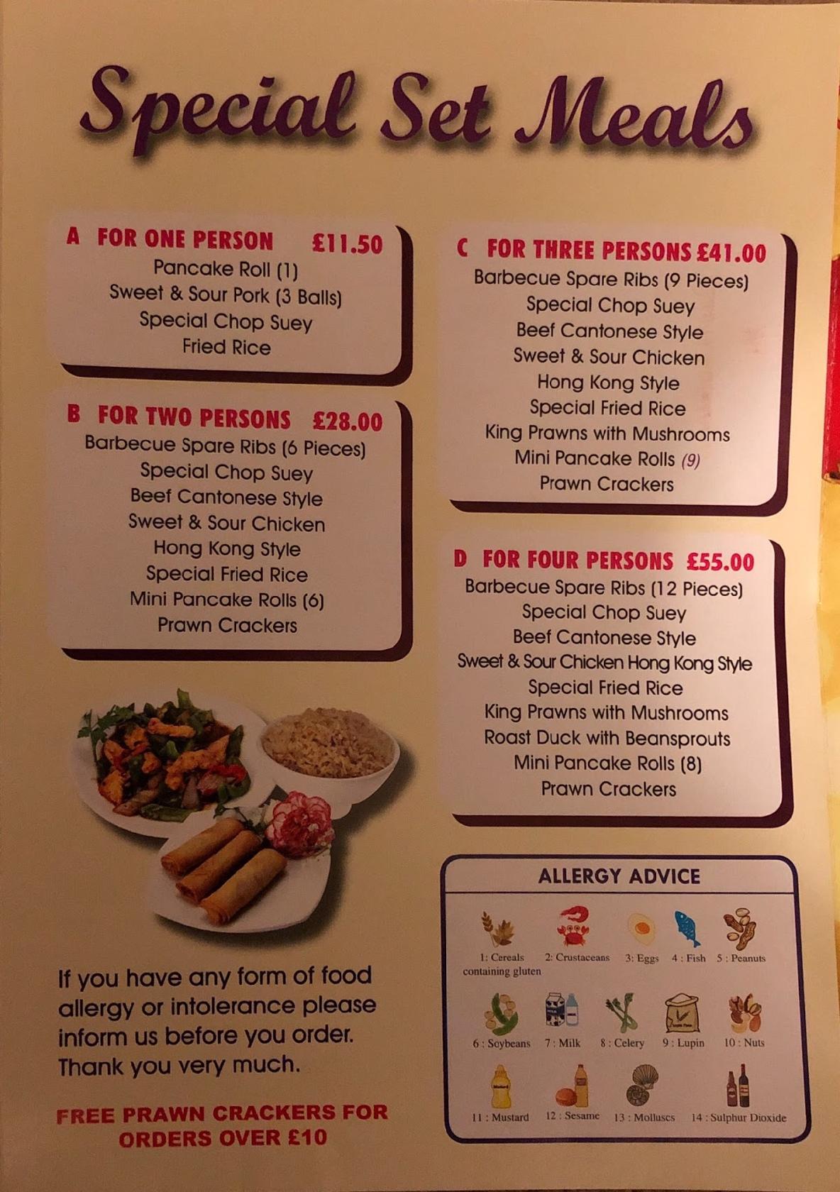 Menu at Millennium House fast food, Ilfracombe