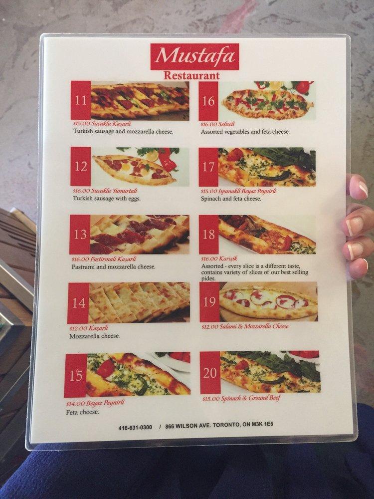 Menu at Mustafa Turkish Kebap - Pide - Doner restaurant, Toronto, 866 ...