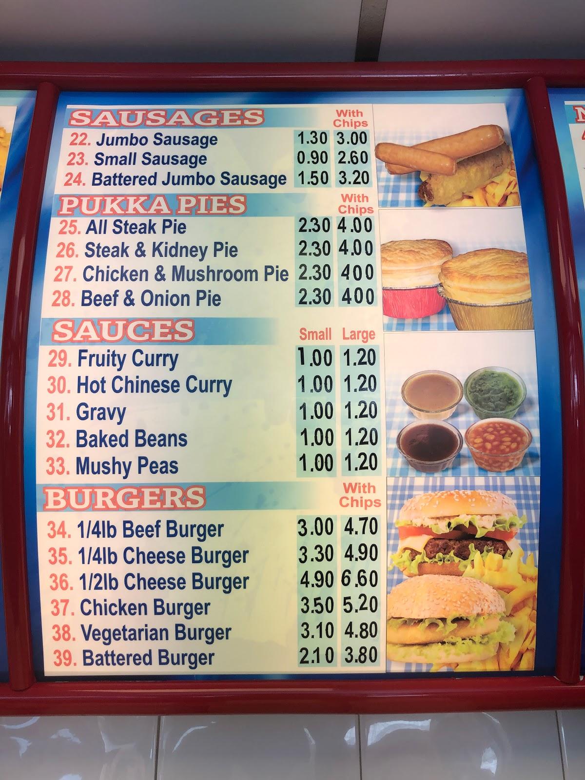 Menu at The Big Fish 2 restaurant, Buckley