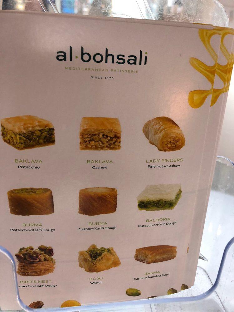 Menu at Al Bohsali desserts, Tysons