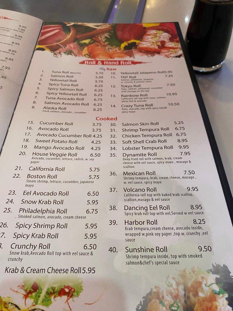 Menu at Ninja Japanese steak house & sushi bar, Naples