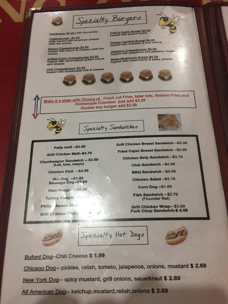 Menu at Buford Sports Cafe, USA, N Rocky River Rd