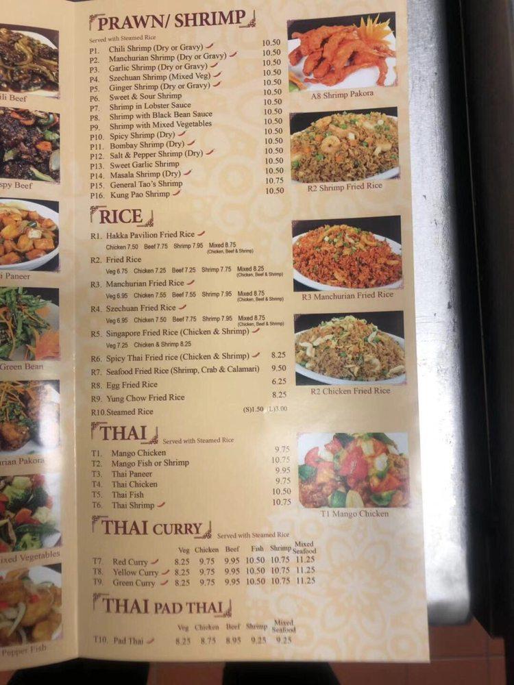 Menu at Hakka Pavilion restaurant, Ajax