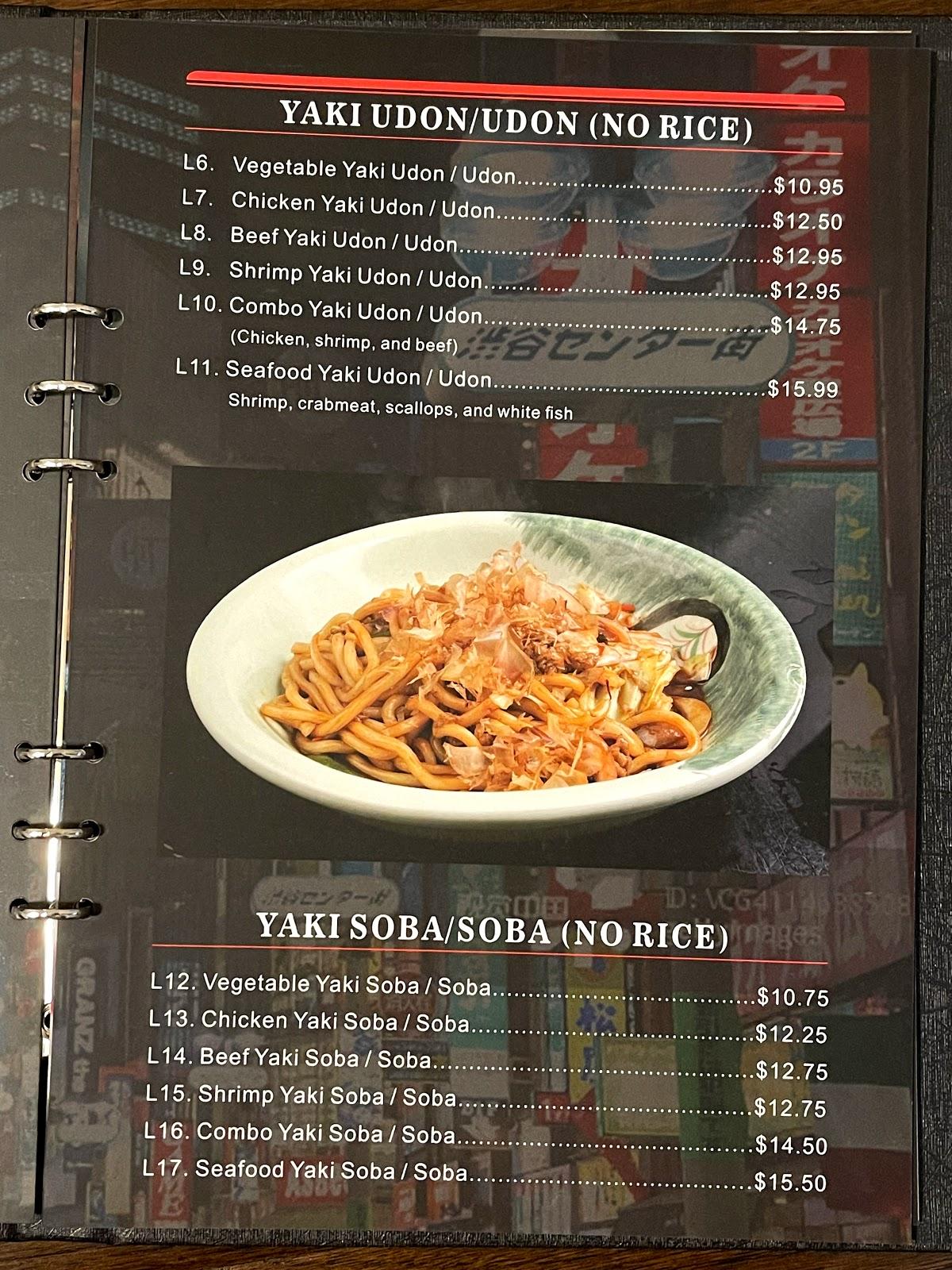 Menu at Kobe Sushi Hibachi Express restaurant, Madison