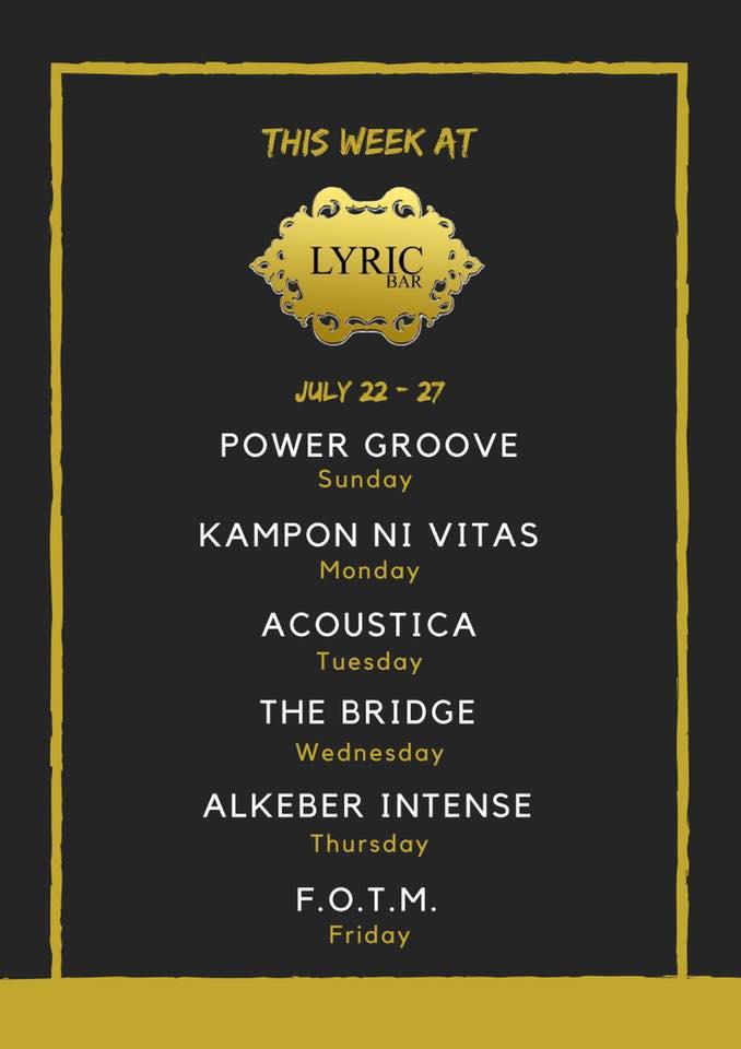 Menu at Lyric Bar, Vigan City, Lyric Cinema