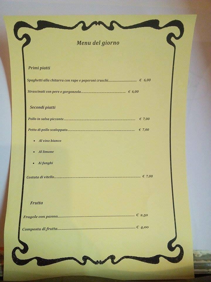 Menu da Pizzeria Trattoria del Ponticello, Melfi, Contrada Ponticelli