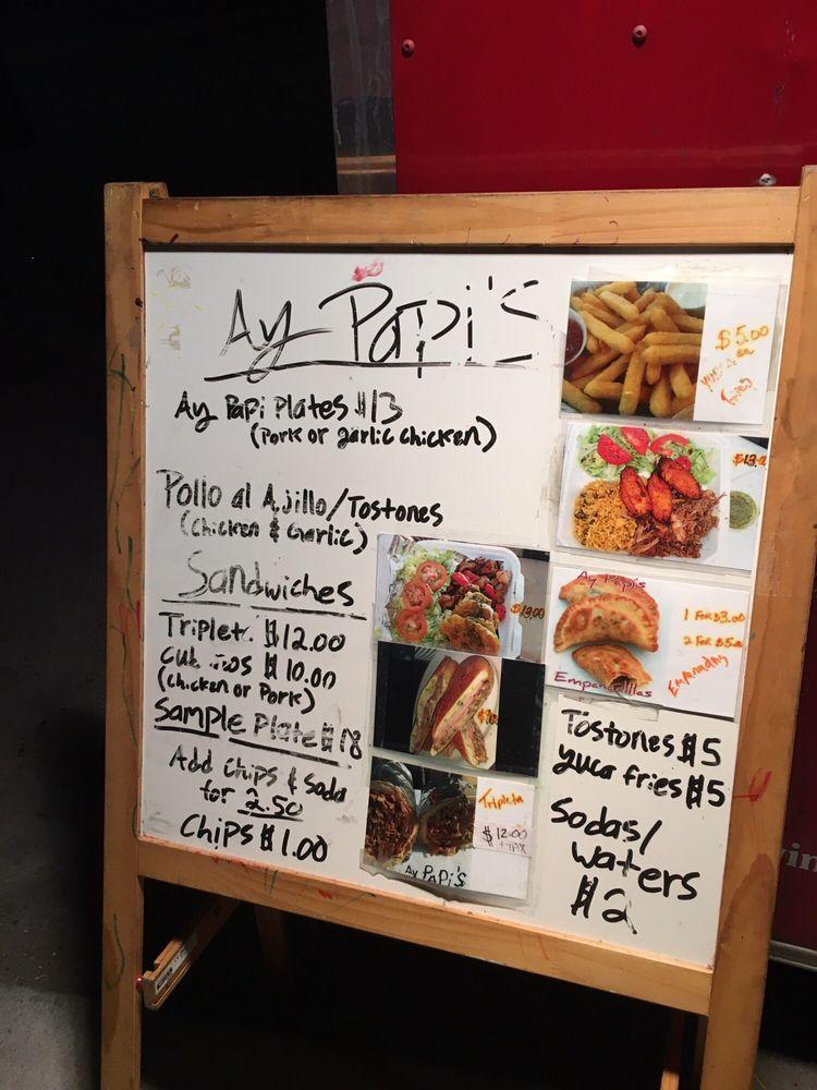 Menu at AY Papi's Puerto Rican Cuisine, San Antonio