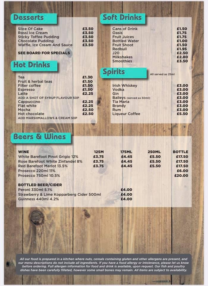 Menu at Cafe 206 Limited, Rochford
