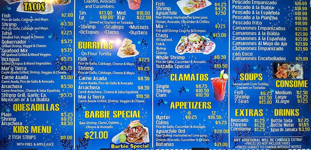 Menu at Marisco's German restaurant, Escondido, 251 W Washington Ave