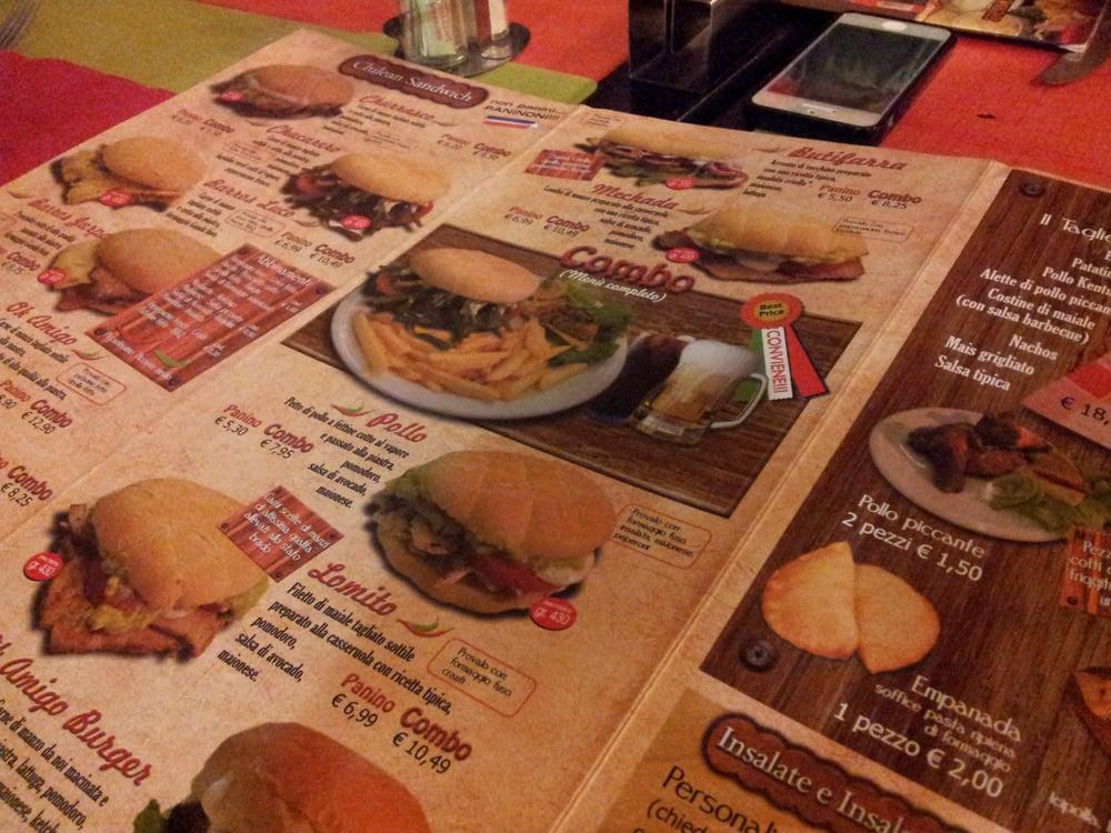 Menu at Ok Amigo fast food, Modena