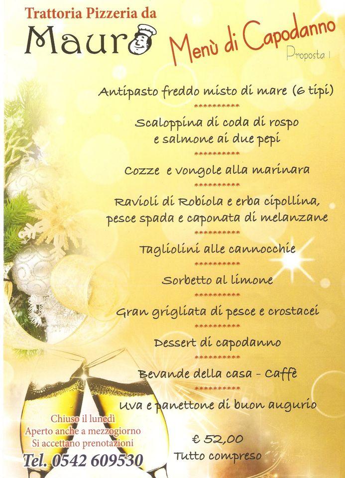 Menu at Trattoria Pizzeria Da Mauro, Imola