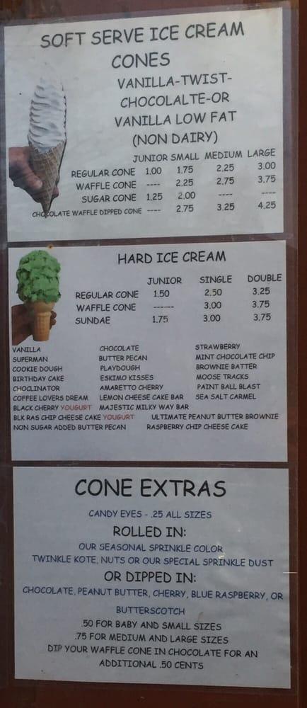 Menu at Dairy Ranch, Dorr