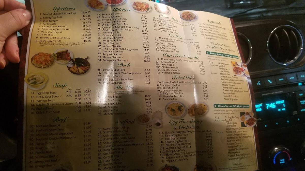 Menu at Wonderful House Chinese Restaurant(Aztec,NM), Aztec