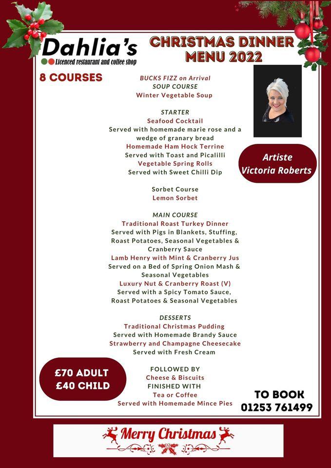 Menu at Dahlia's Kitchen • Licenced Restaurant & Coffee Shop, Blackpool