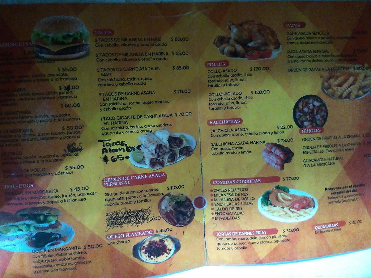 Menu at RAFA's Restaurant, San Nicolás de los Garza