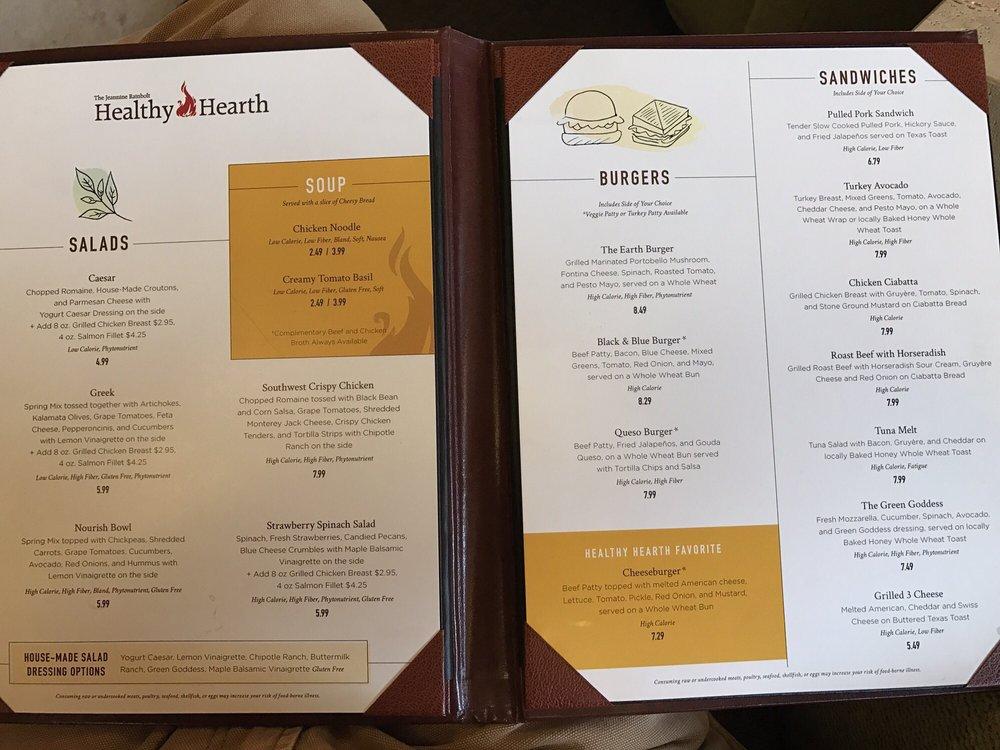 Menu at Healthy Hearth, LLC restaurant, Oklahoma City