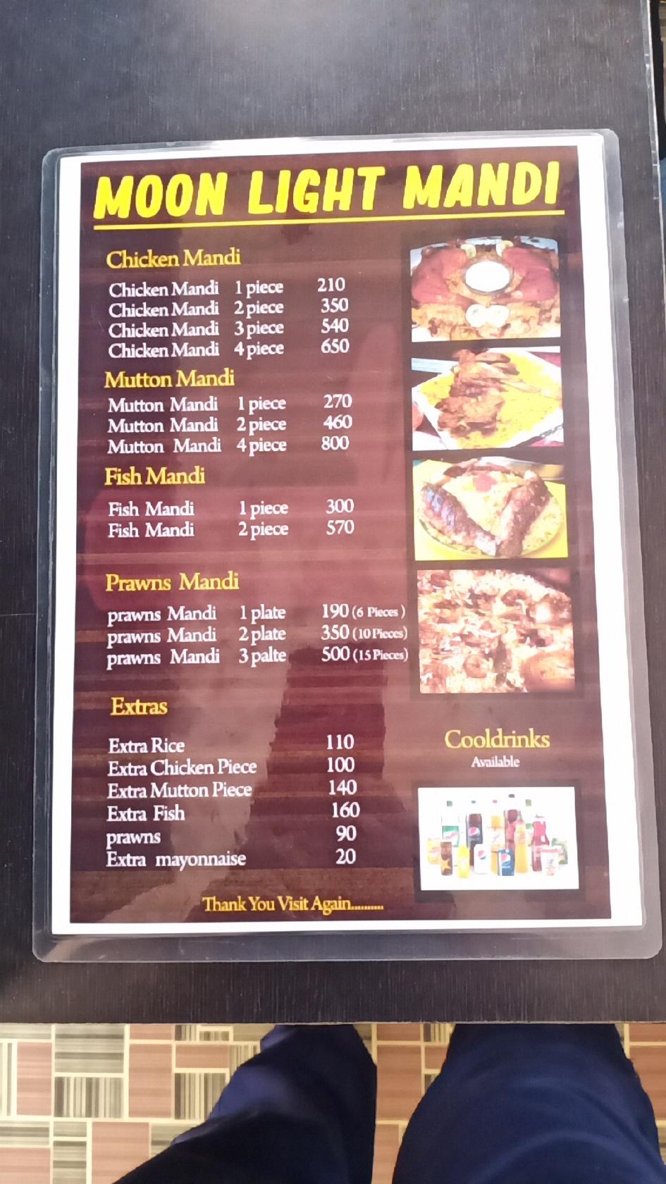 Menu at Moon Light Mandi Restaurant, Hyderabad