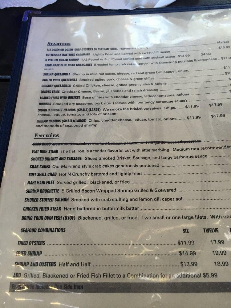Menu at Moondog Seaside Eatery pub & bar, Fulton