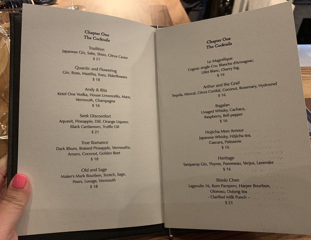 Menu at Niku Steakhouse, San Francisco