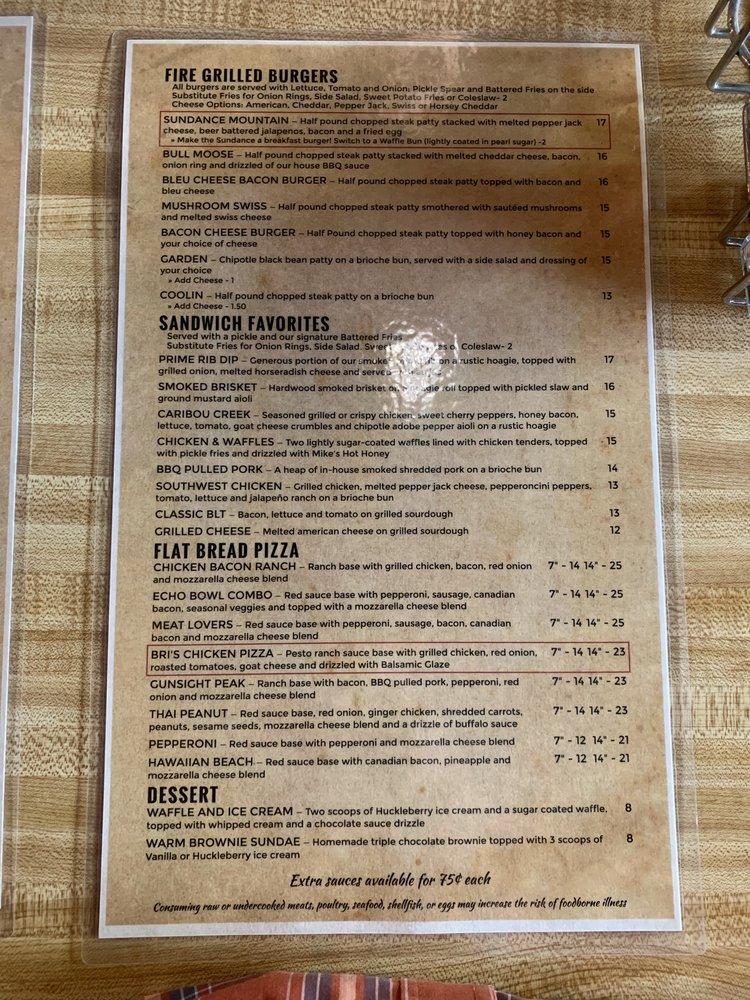 Menu at Moose Knuckle Burgers and Brew BBQ, Coolin
