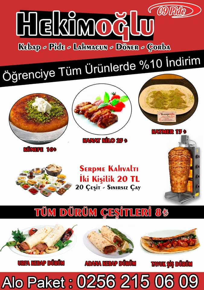 Menu at HEKIMOĞLU 09 PIDE, Aydın