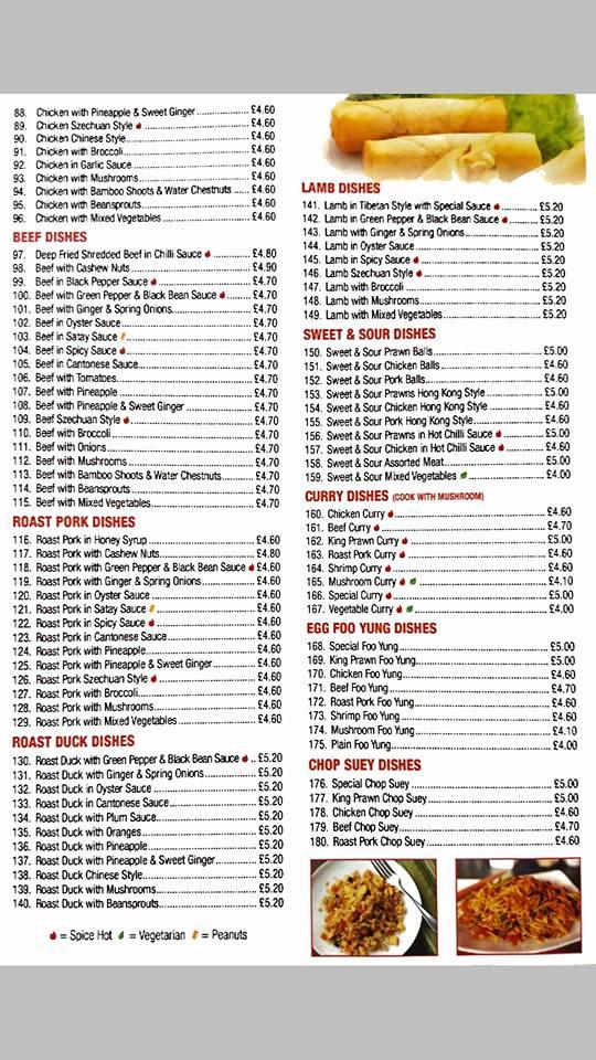 Menu at The Double Dragon fast food, Scunthorpe