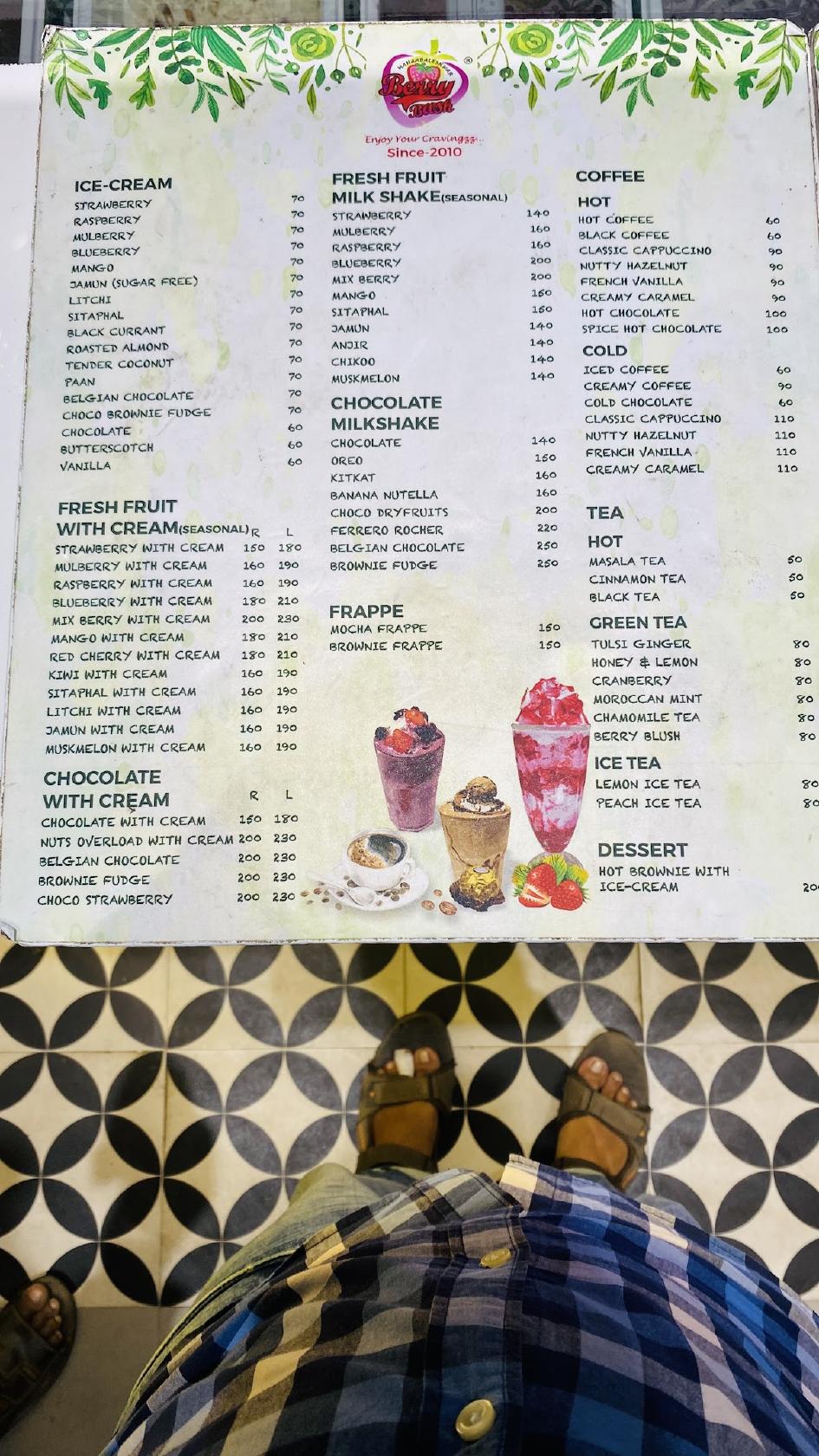 Menu at Mahabaleshwar Berry Bash, Pune, Ground Floor Millenium Plaza ...