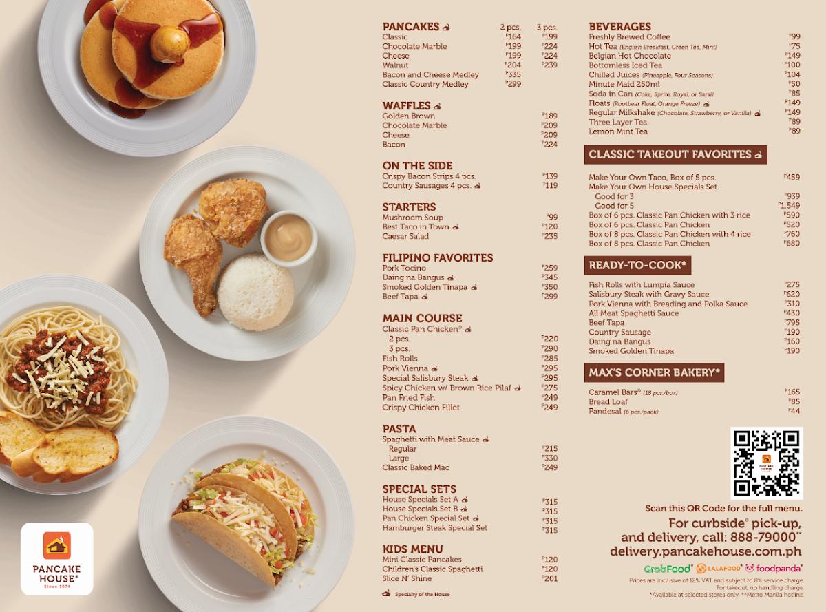Menu at Pancake House restaurant, Bacoor, Ground Floor Vista Place ...