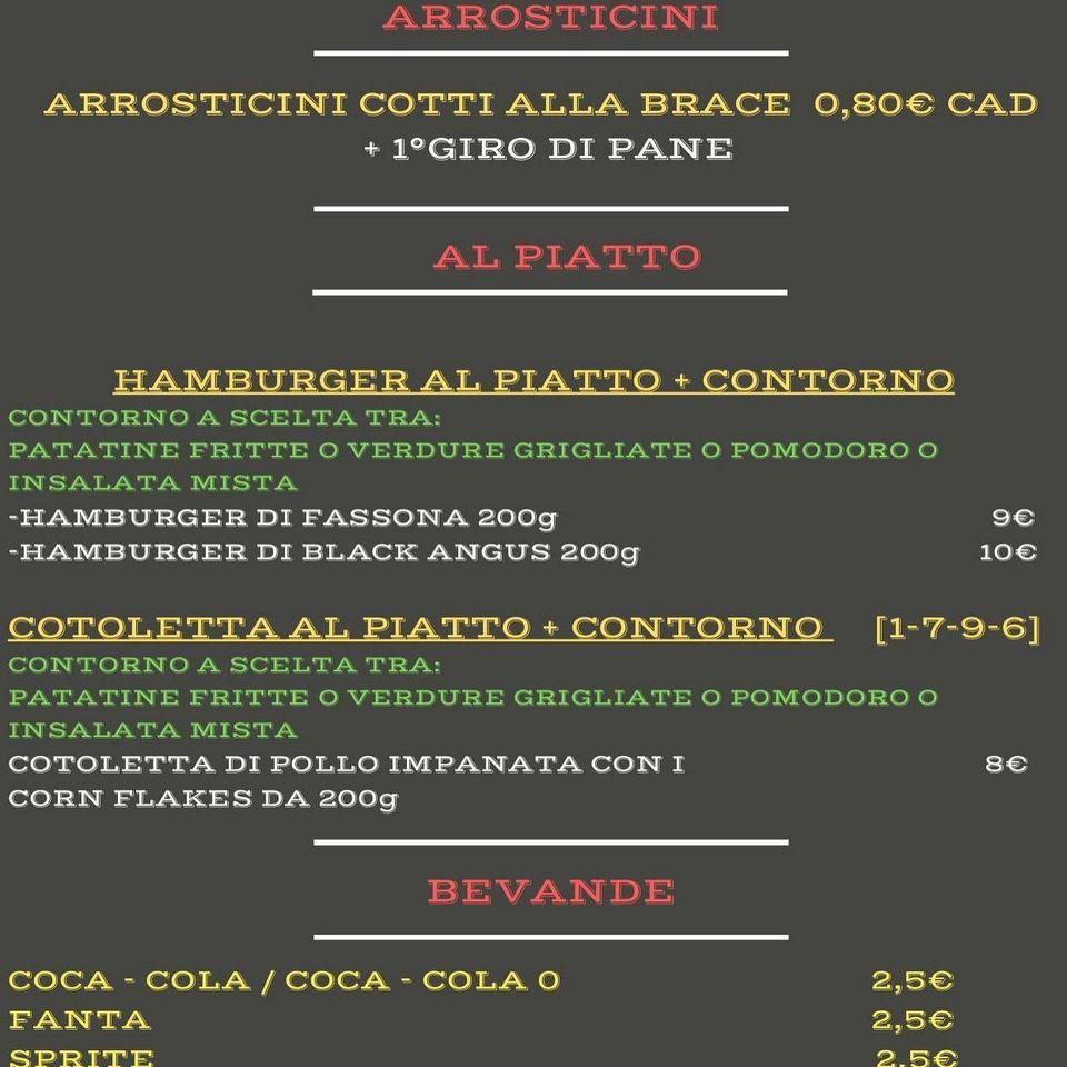 Menu at Pooka pub & bar, Pescara