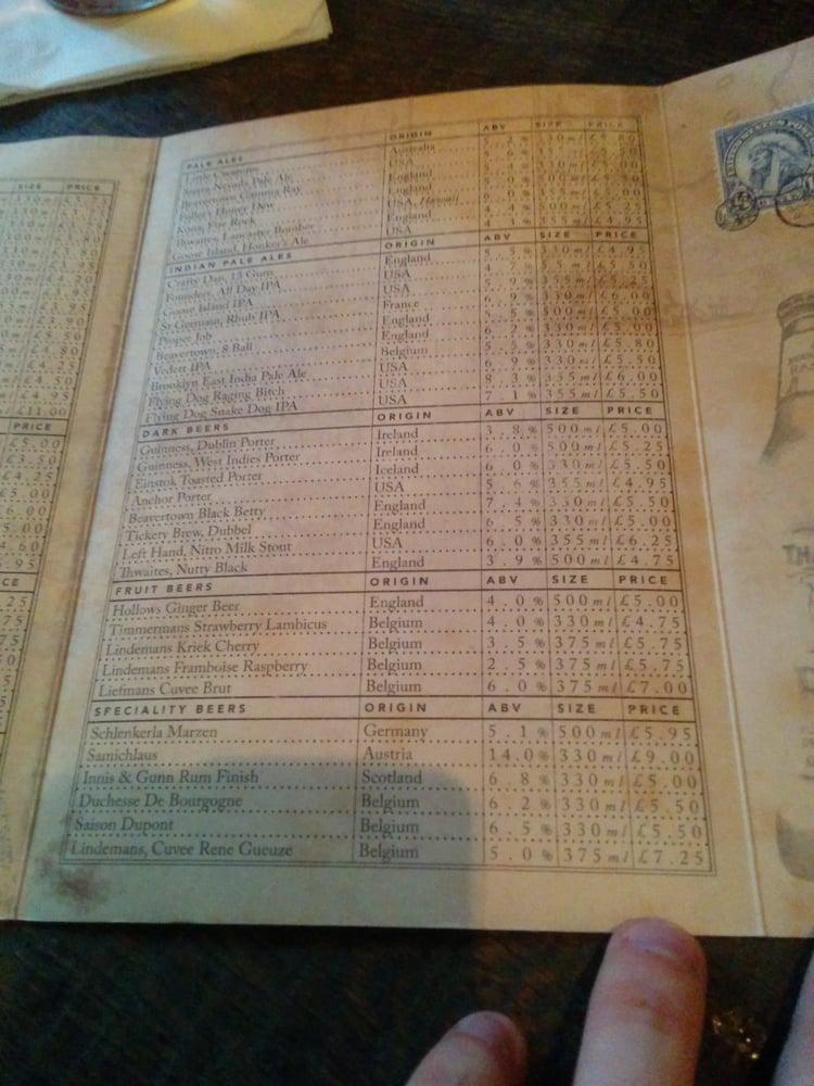 Menu at The Botanist Chester pub & bar, Chester