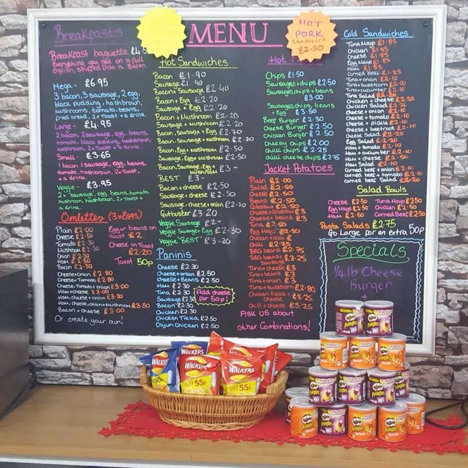 Menu at One Way Cafe, Walsall