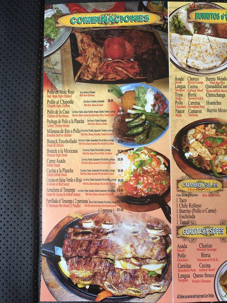 Menu at El Tenampa Mexican Restaurant, Kissimmee, W Irlo Bronson ...