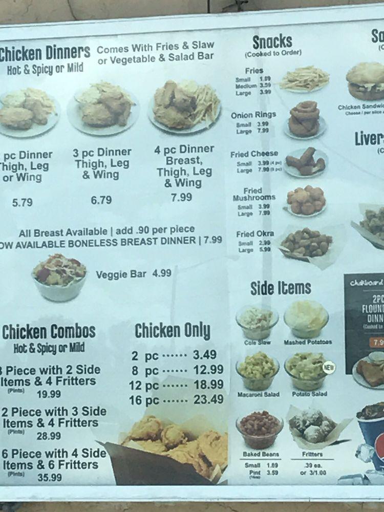 Menu at Krispy's Fried Chicken fast food, Groveland