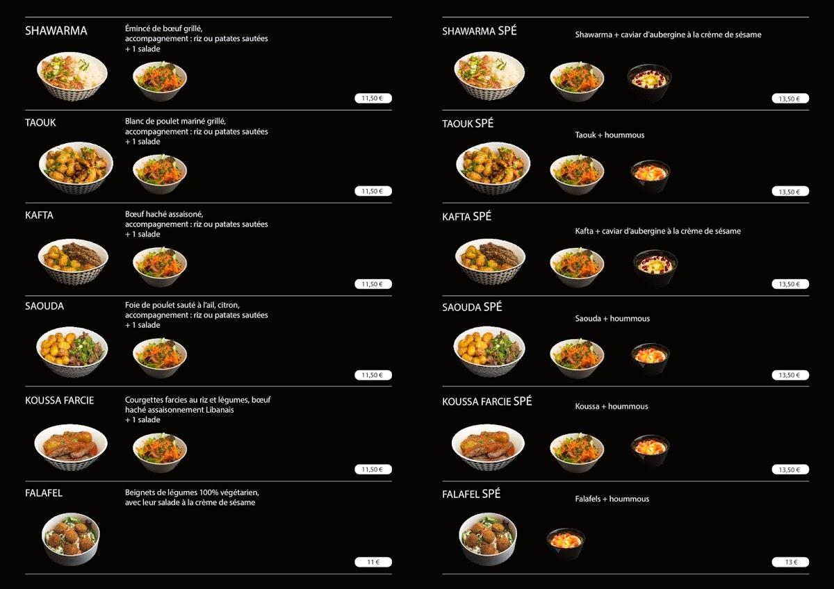 Menu at Le lunch lib’ restaurant, Vaulx-en-Velin
