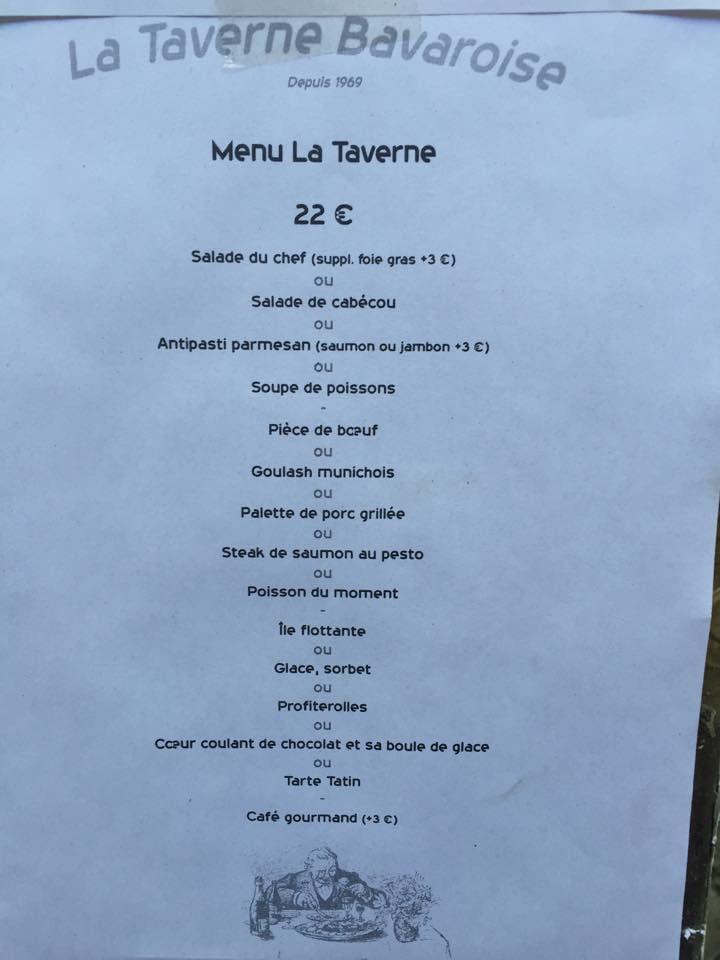 Menu au La Taverne Bavaroise restaurant, Toulouse
