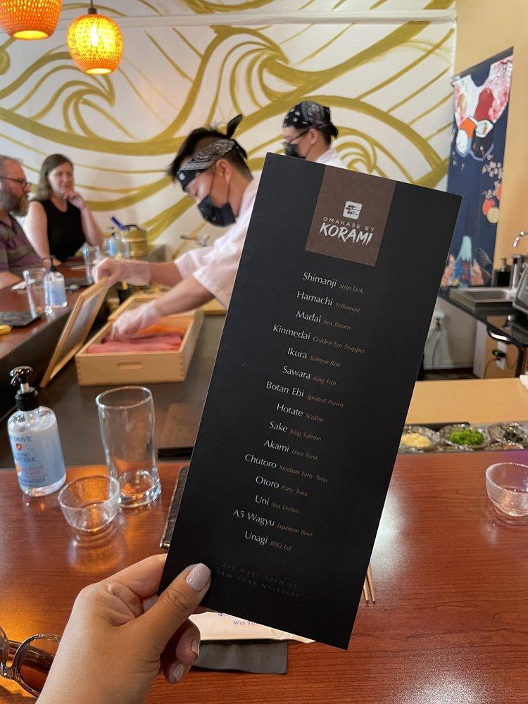 Menu at Omakase by korami restaurant, West New York