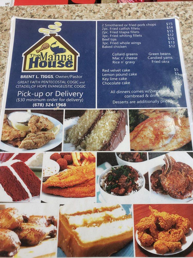 Menu at The Manna House Cafe, Marietta, 234 Windy Hill Rd