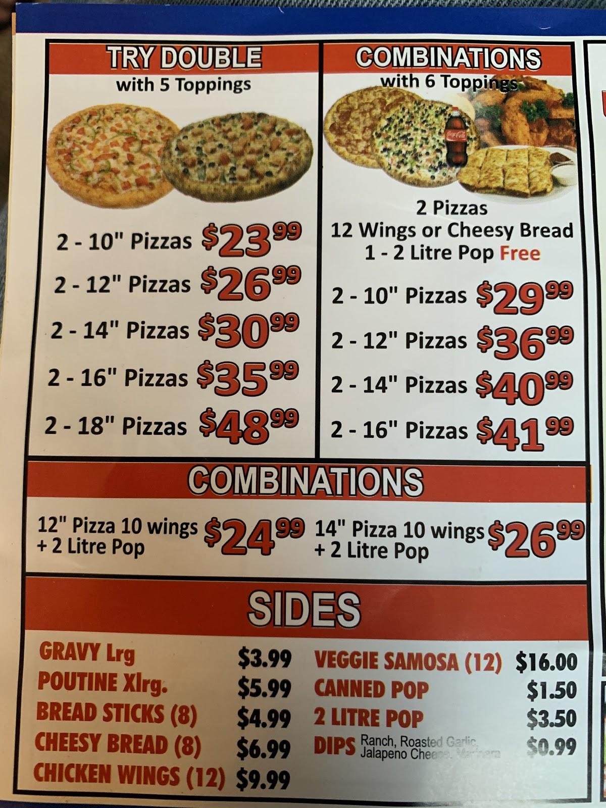 Menu at Great Canadian Pizza - Butter Chicken Hut restaurant, Calgary ...
